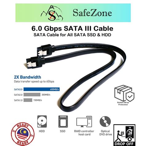 3 0 Sata Iii 6gb S Serial Data Cable With Clip For Ssd Hdd Straight Or L Shape Computer Hdd Ssd