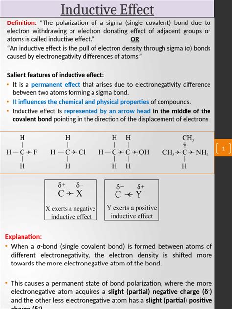 Inductive Effect Explained Pdf Chemical Bond Acid
