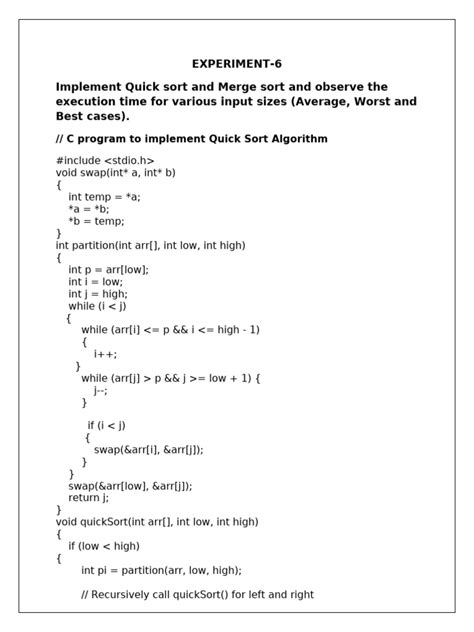 Exp 6 Pdf Algorithms And Data Structures Algorithms