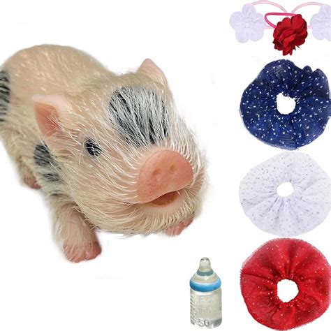 Fiudx Lindo Cerdito Juguete Realista Para Bebé Minimuñeca De Material