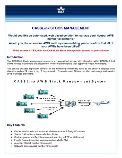 Casslink Stock Management