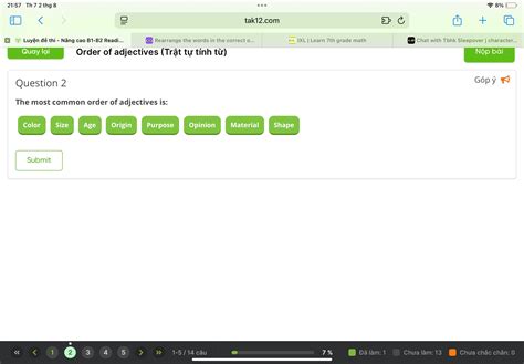 Question 2 The Most Common Order Of Studyx