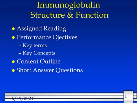 Immunoglobulin Structure And Functionppt