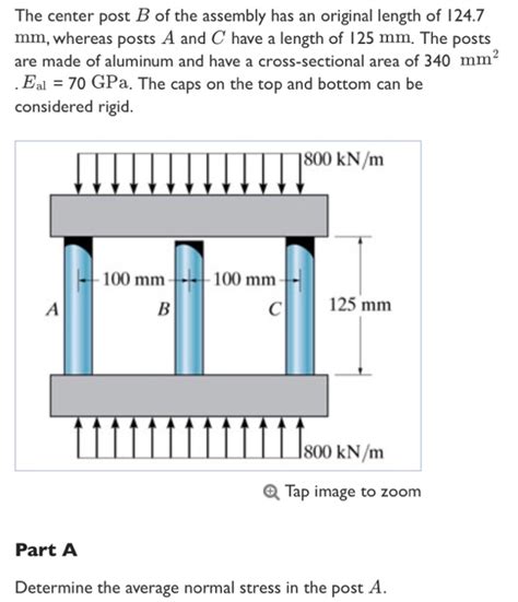 Solved The Center Post B Of The Assembly Has An Original