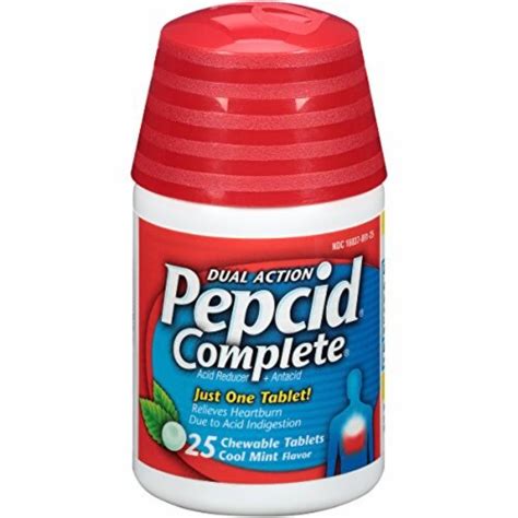 Pepcid Complete Acid Reducer Antacid With Dual Action Cool Mint