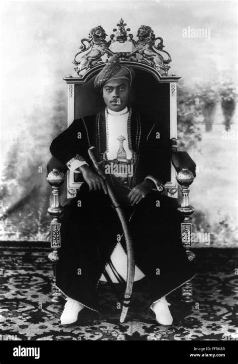 Sayyid Ali Bin Hamud N 1884 1918 Eighth Sultan Of Zanzibar 1902 1911 Seated On His Throne