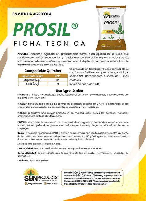 Prosil Sun Products Costa Rica