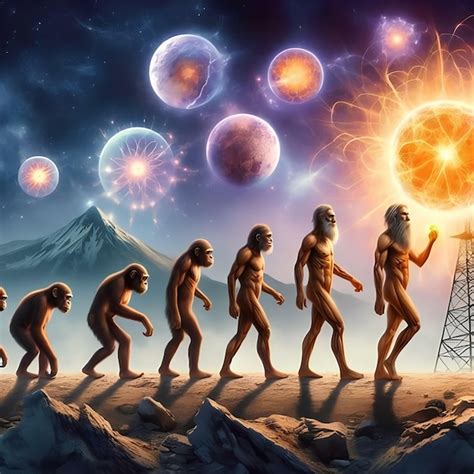 The Evolution Of The Human Species Premium Ai Generated Image