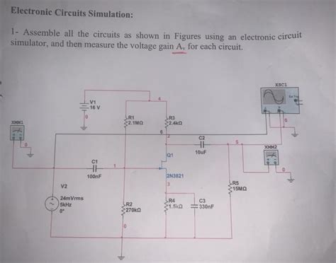 Solved Electronic Circuits Simulation 1 Assemble All The