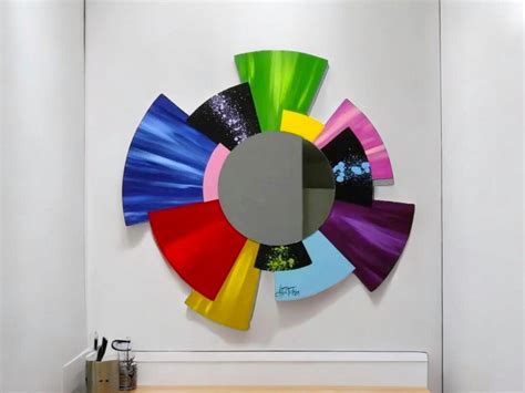 Colorful Abstract Mirror Wall Art Contemporary Mirror Mirror