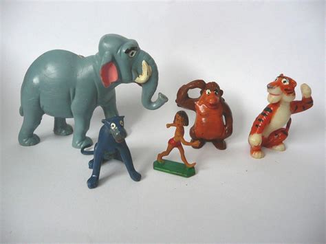5 Vintage Jungle Book Figures Disney Toys 1966049465