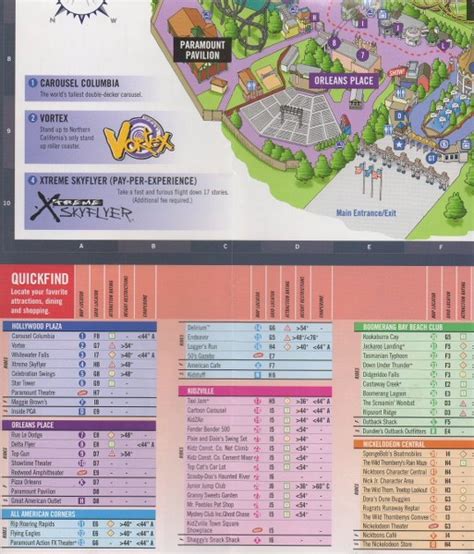 Californias Great America 2006 Park Map