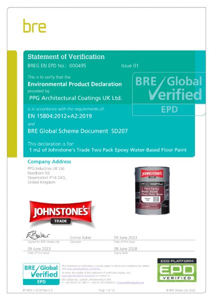 Environmental Product Declaration Epd Breg En Epd No 000495