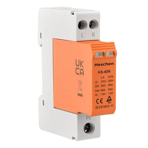 Heschen Surge Protective Device Spd Hs 40n 275vac 20ka 1npe Fire