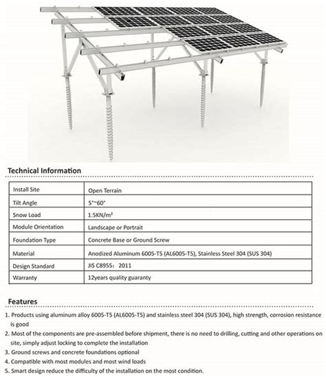 Brackets System Solar Array Ground Mount System Manufacturers And