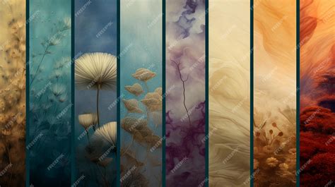 Premium Ai Image Abstract Fantasy Landscape With A Tree And A Blue Sky With Clouds Generative