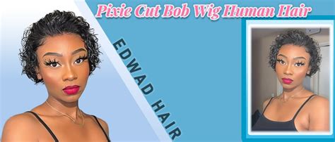 Edwad 4x4 Hd Lace Closure Pixie Cut Wig Human Hair Glueless100 Unprocessed