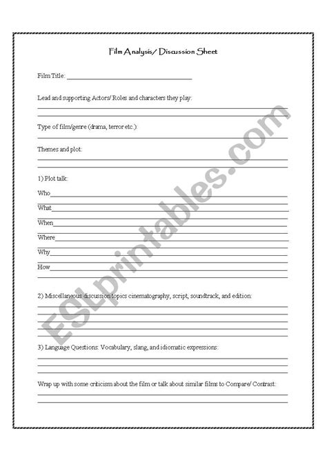 Free Script Analysis Worksheet Download Free Script Analysis Worksheet