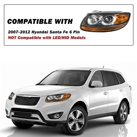 Sockir Headlight Assembly Fit For 2007 2012 Hyundai