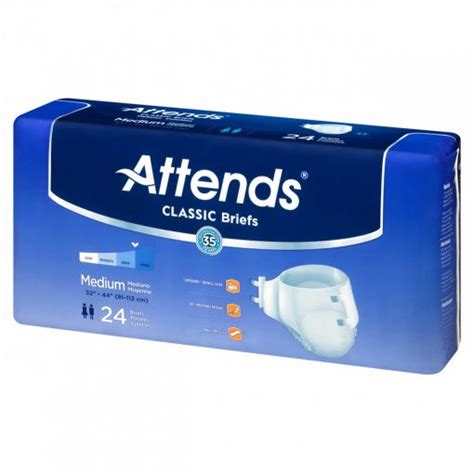 Attends Classic Incontinence Briefs Heavy Absorbency Medium
