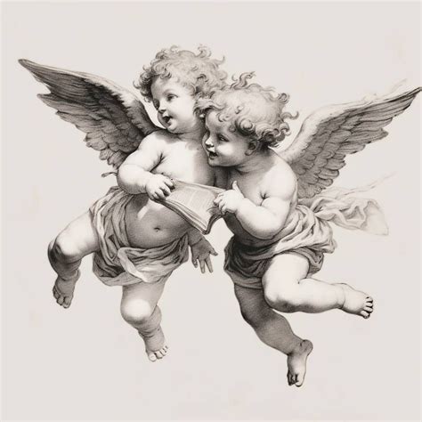 Cherubim Tattoo Design Cherub Art Tattoo Cherub Angels Drawings 2