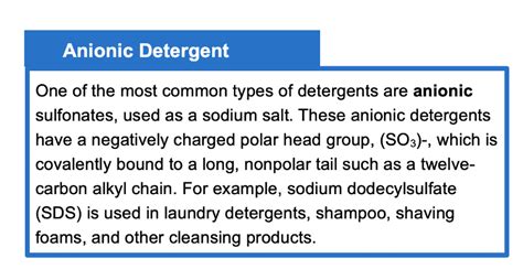 Solved Cationic Detergent Cationic Detergents Are Another