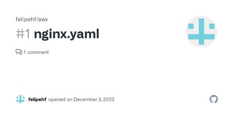 Nginx Yaml Issue Felipehf Awx GitHub