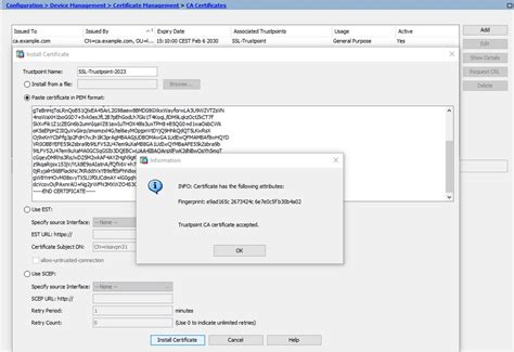 Install And Renew Certificates On Asa Managed By Asdm Cisco