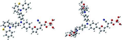 The Geometries Of Dye Wd8 And Me106 Binding With The Minimal Tio2