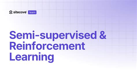 Semi Supervised And Reinforcement Learning Sitecove Learning Hub