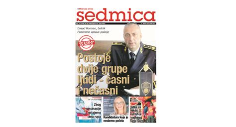 Poklon Prilog Našim čitaocima U Subotu Sedmica Ensad Korman Postoje Dvije Grupe Ljudi