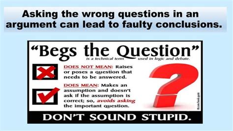 Dean R Berry Fallacy Begging The Question Pptx