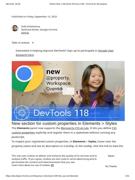 Whats New In Devtools Chrome 118 Chrome For Developers Pdf Cookie World Wide Web