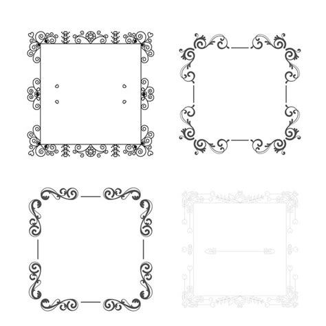 Premium Vector Ornamental Label Frames Decorative Vintage Frame And
