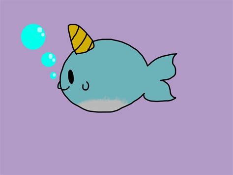 Chibi Narwhal By Swirlyfoxflowers On Deviantart