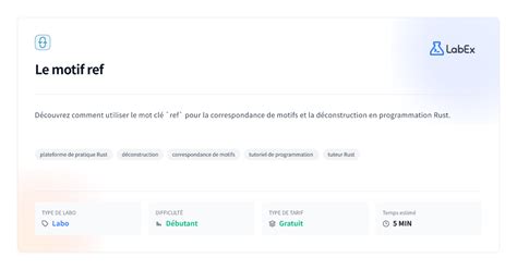 Explorer Le Motif Ref En Rust Labex