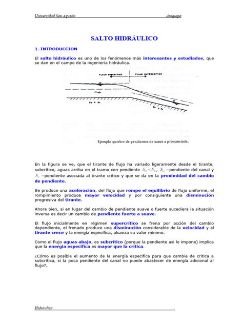 Salto Hidráulico Pdf Hidráulica Olas