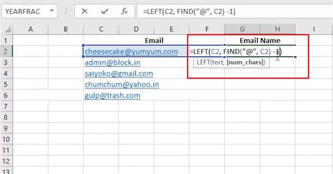 How To Get Email Name From Email Address ExcelTutorial