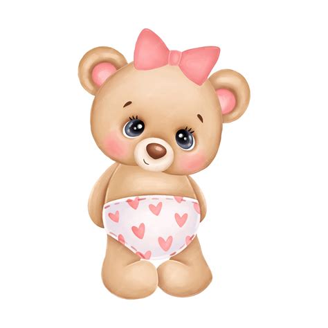 Cartoon Teddy Bear Girl
