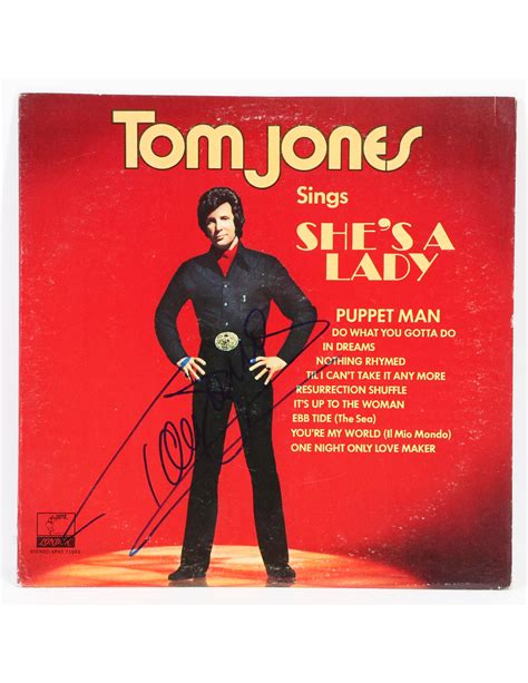 Lot Tom Jones Autographed Shes A Lady Album