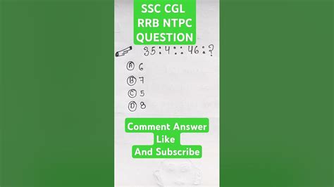 Ssc Cgl And Rrb Ntpc And Rpf Tranding Number Analogy Question Rpf