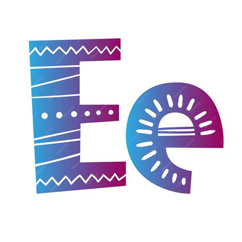 Alphabet Letter Cute Word Ee Premium Vector