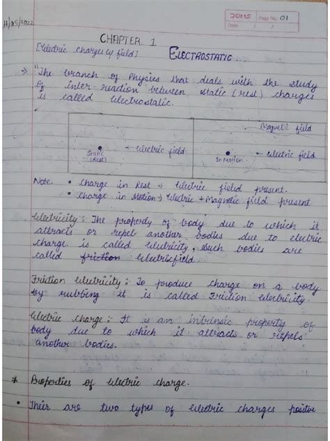 Class 12 Physics Chapter 1 Electrostatics Pdf