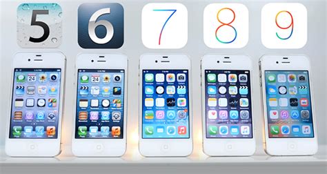 speed test video compares ios 5 through ios 9 on an older iphone model