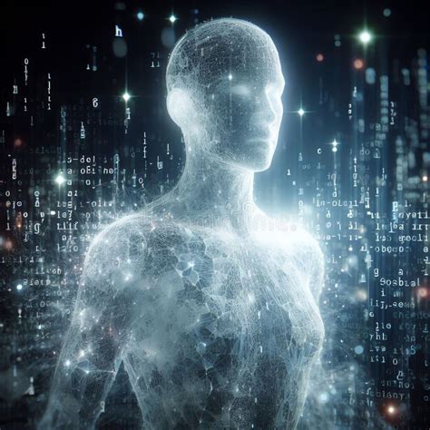 A Single Digital Entity Emerging From A Mass Of Code Stock Illustration Illustration Of