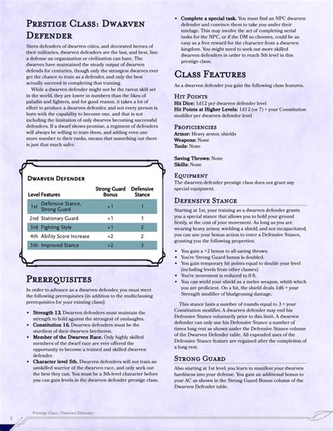 Dwarven Defender A 5e Prestige Class Runearthedarcana 50 Off Dwarven Defender A 5e Prestige Class Runearthedarcana 50 Off