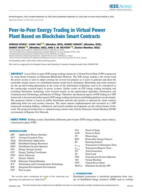 Peer To Peer Energy Trading In Virtual Power Plant Based On Blockchain