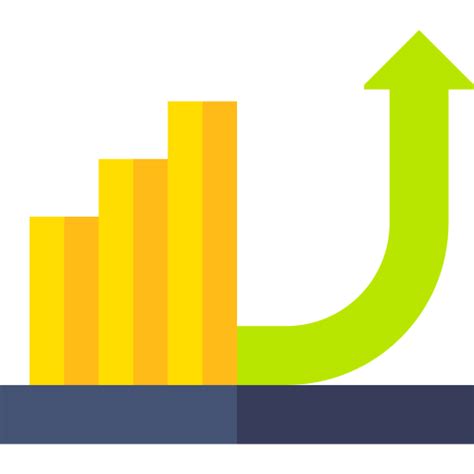 Growth Basic Straight Flat Icon