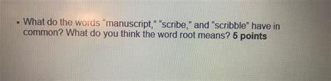 What Do The Words Manuscript Scribe And