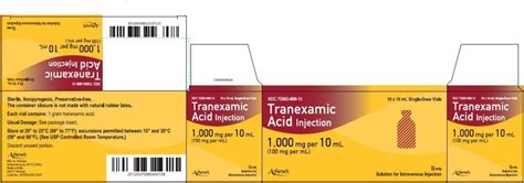 Tranexamic Acid Injection Fda Prescribing Information Side Effects